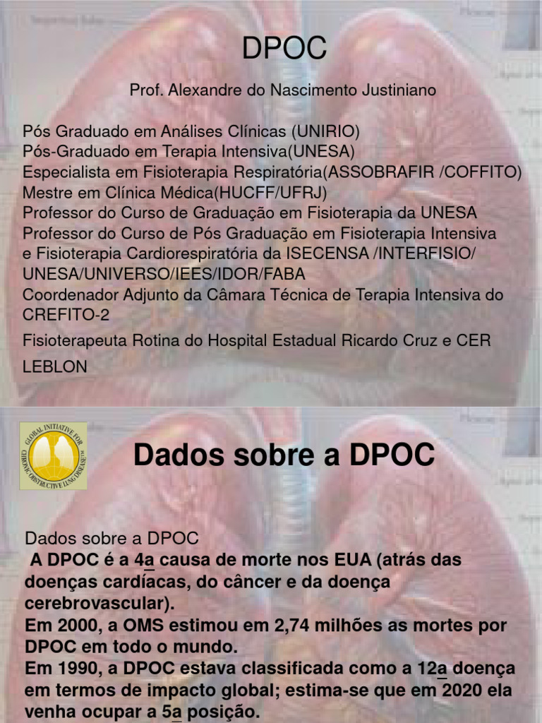 DPOC: Enfisema e Bronquite | PDF | Doença de obstrução pulmonar crônica ...