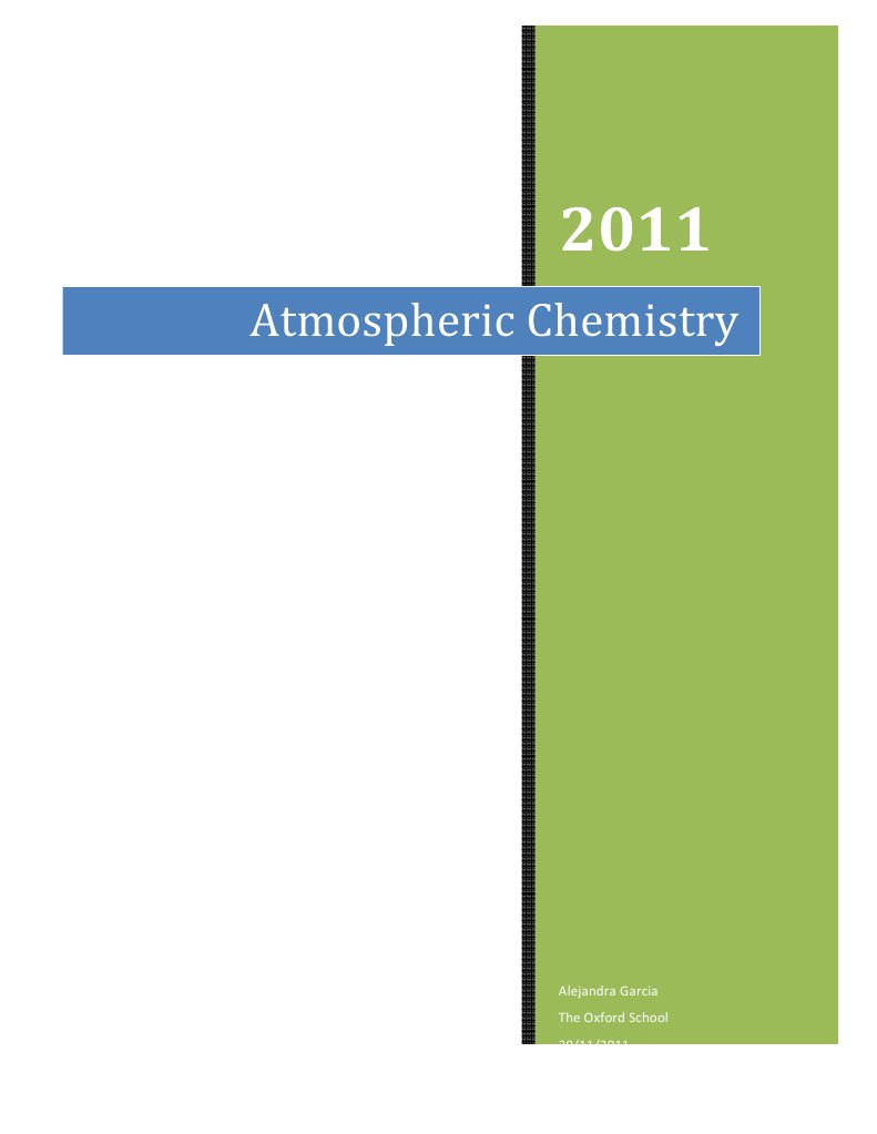 Atmospheric Chemistry Lifetimes | PDF | Stratosphere | Atmosphere Of Earth