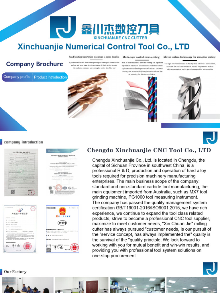 CNC Tool Company Brochure | PDF | Numerical Control | Tools
