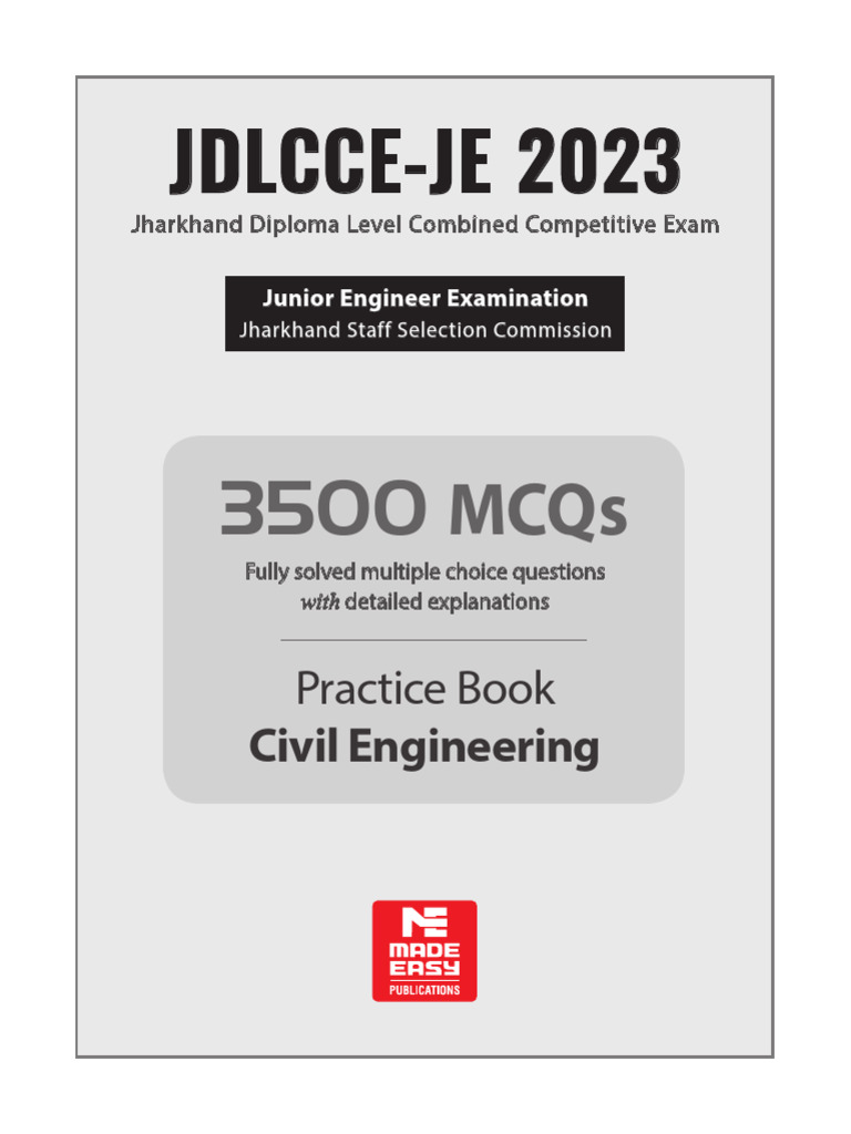 14 - 3500 MCQs Practice Book - JDLCCE - Sample | PDF | Beam (Structure ...