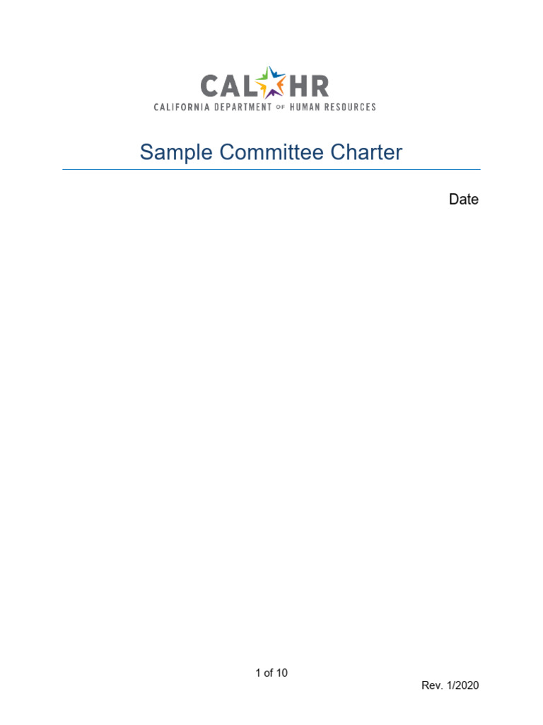Governance Charter Sample Template | PDF | Committee | Expert