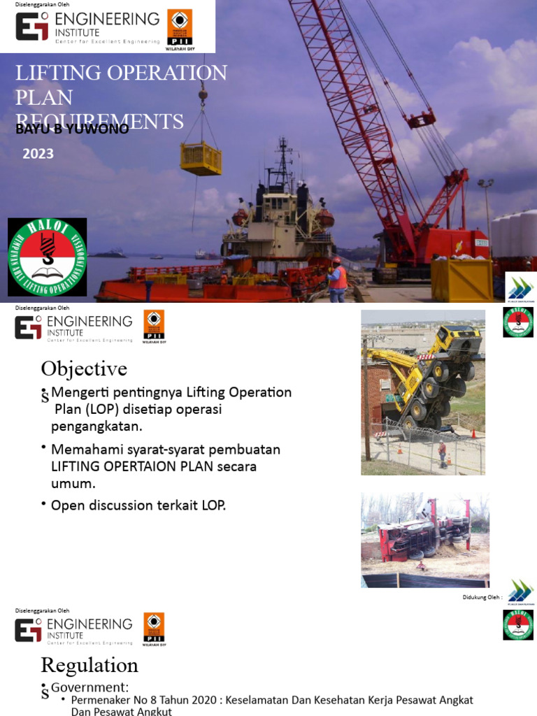 8 Materi Ss Lifting Operation Plan Requirements 9 Oktober 2021 Pdf