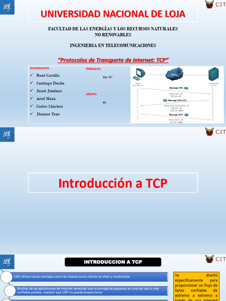 GRUPO 1 - Exposicion - Unidad2 | PDF | Protocolo de Control de Transmisión | Protocolos de ...