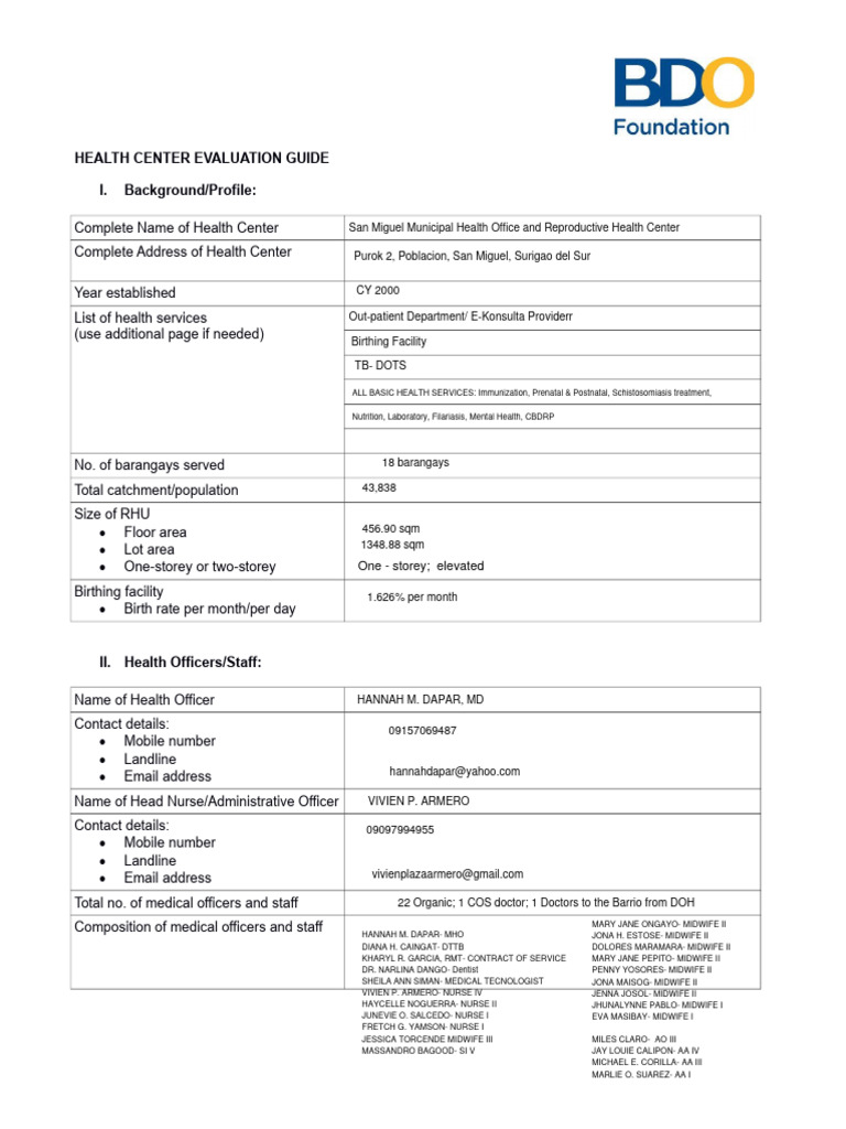 1_ BDOF RHU Evaluation Form | Download Free PDF | Health Care | Social Programs