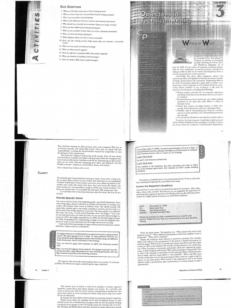 Gerson Gerson - Objectives in Technical Writing | PDF