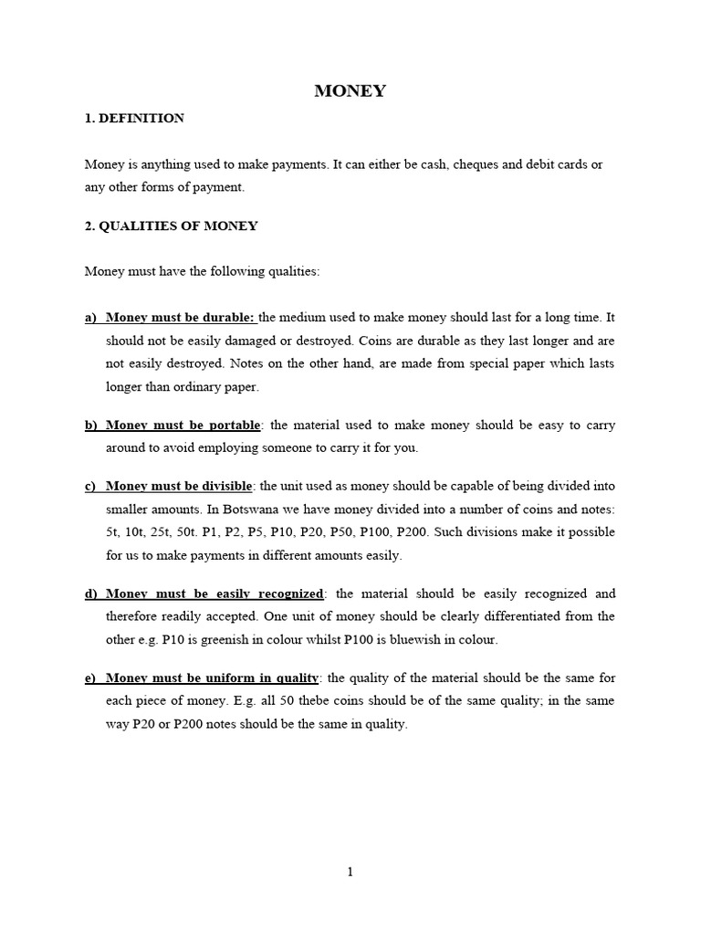 MONEY | PDF | Money | Banks