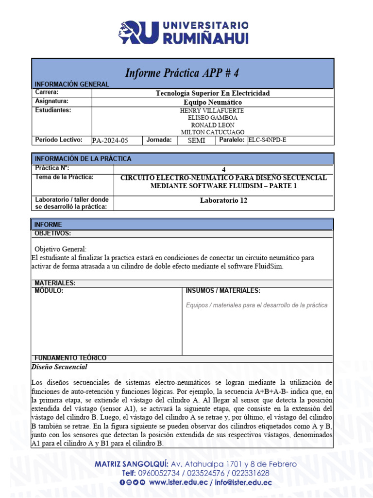 Formato Informe Practica 4 | Descargar gratis PDF | Software | Red eléctrica