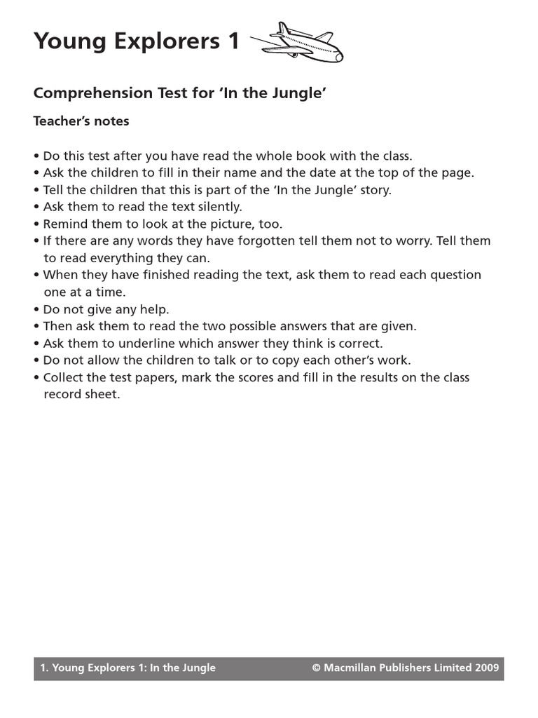 In_the_Jungle_Assessment_Pack | Download Free PDF | Reading Comprehension