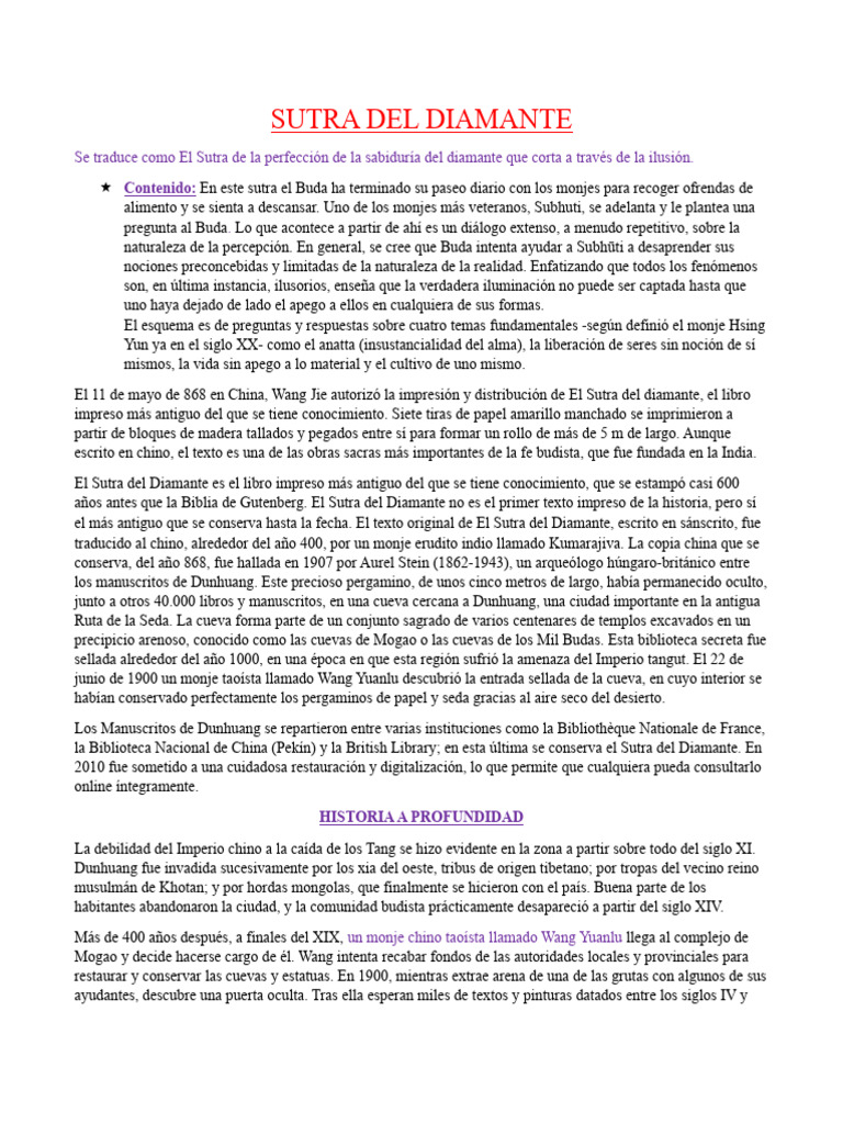 Sutra Del Diamante | PDF