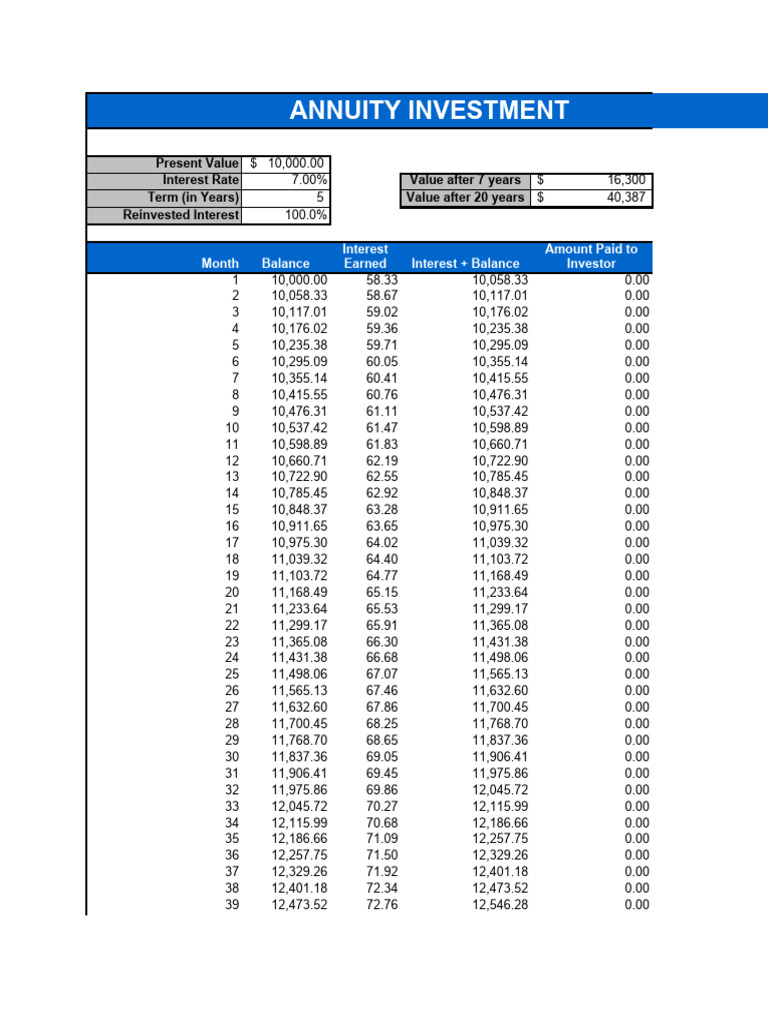 Investment Calculator | PDF | Interest | Present Value
