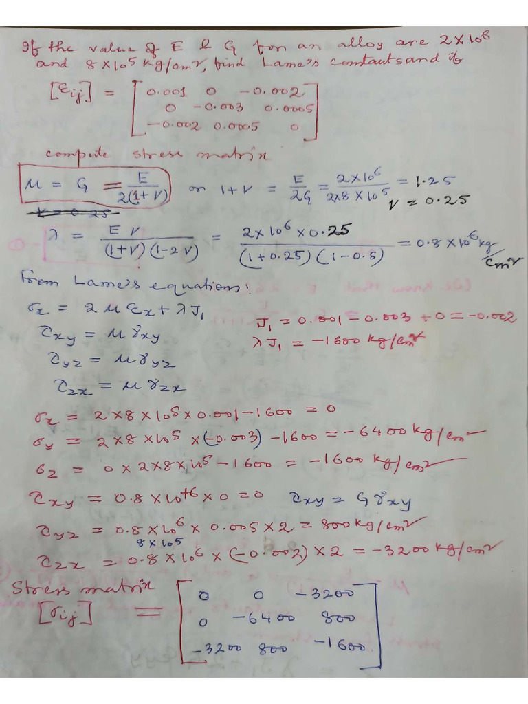 Important Problems On Solid Mechanics (MEC 601) | PDF