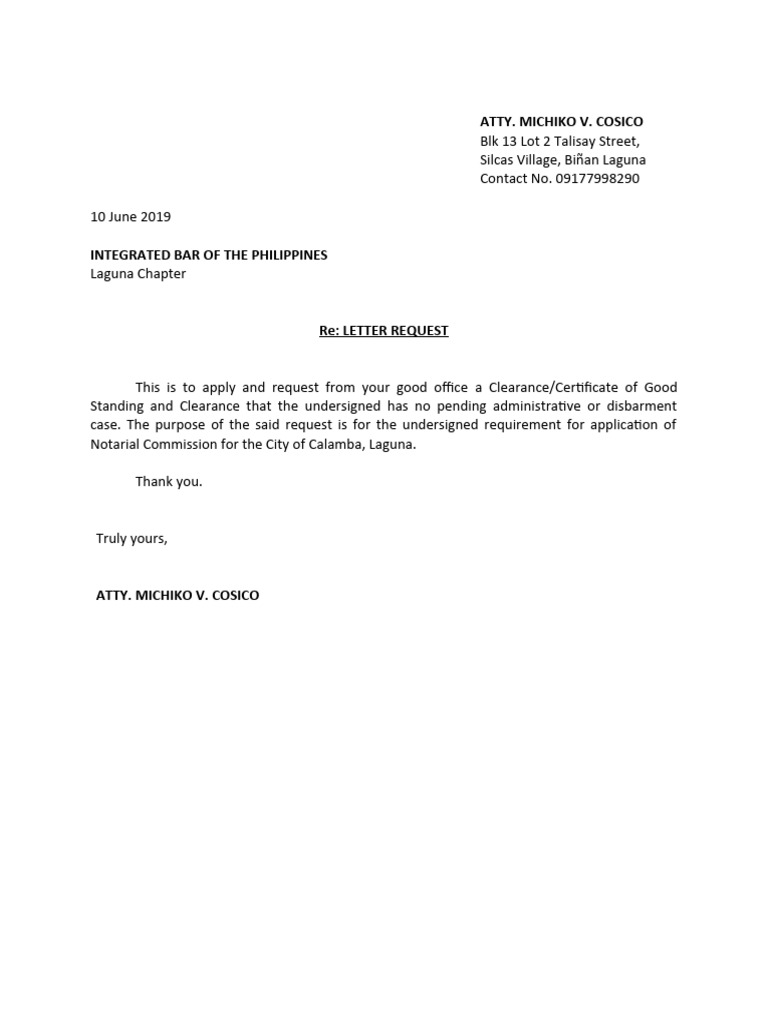 Request - Notary Ibp (Laguna) | PDF