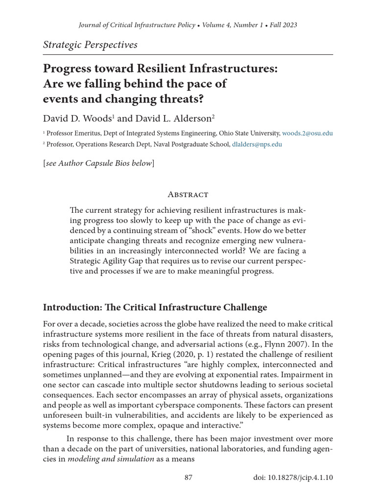 Resilient Infrastructures: Bridging the Agility Gap | PDF ...