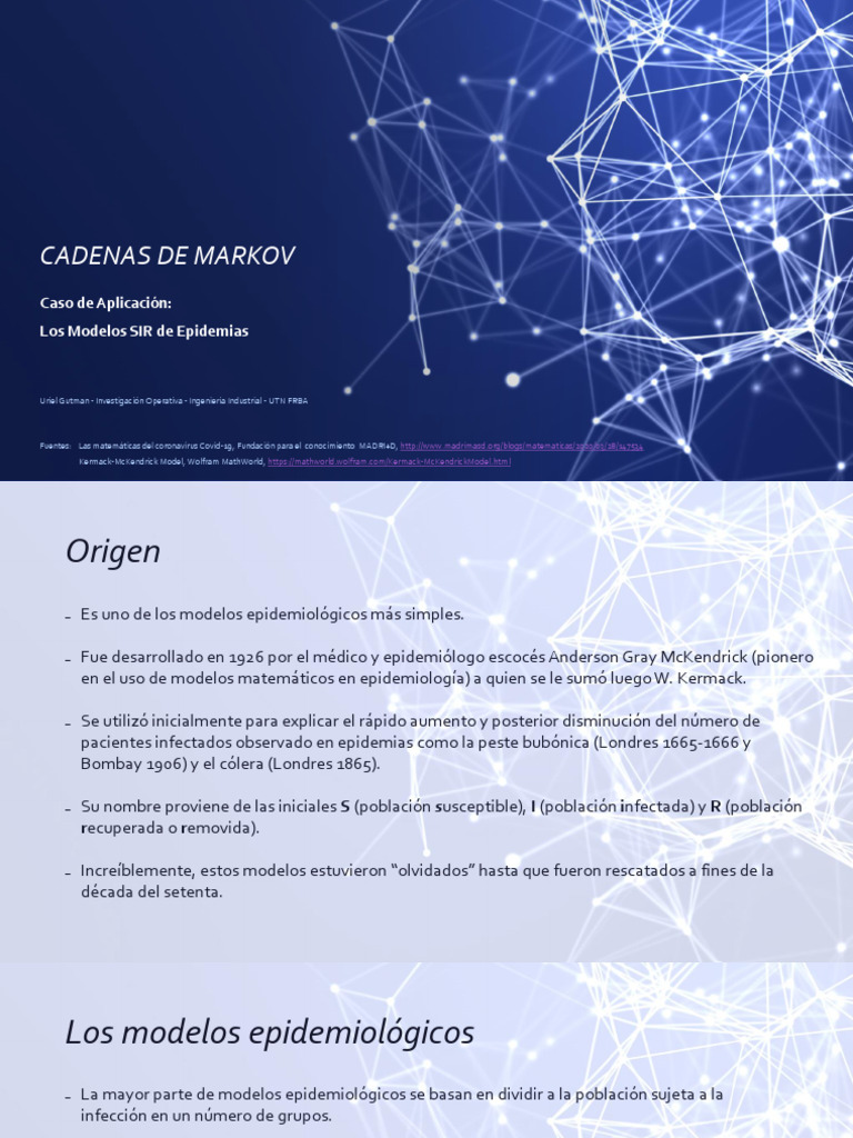 Aplicación de Cadenas de Markov - Los Modelos SIR de Epidemias | PDF ...