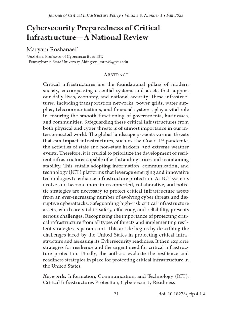 (IMp) CII Cybersecurity - Preparedness | PDF | Computer Security | Security