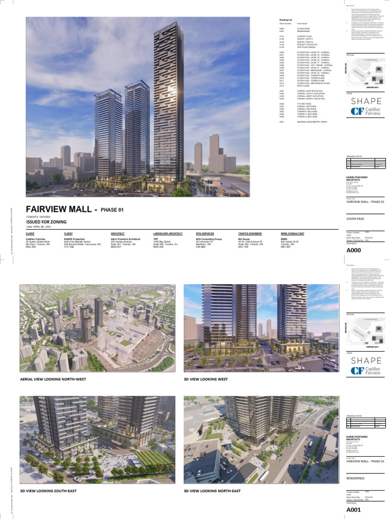 6 Architectural Plans Part 1 of 3 1800 Sheppard Avenue East | PDF ...