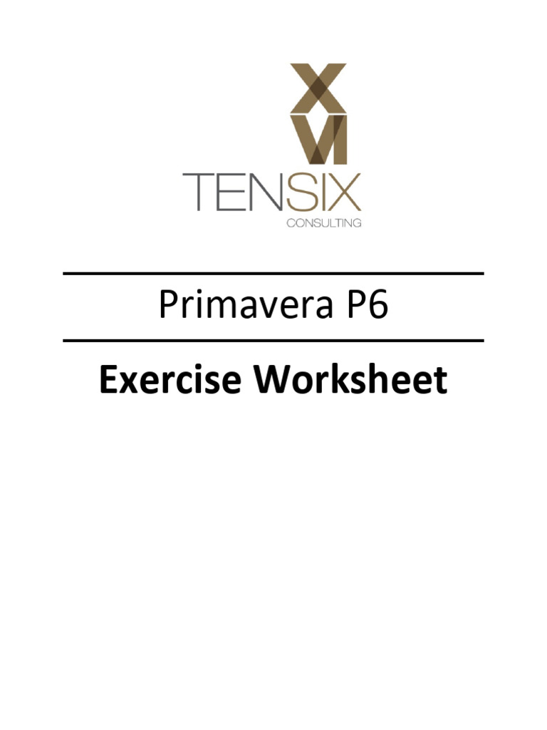 Primavera P6 Exercise Worksheet | PDF | Wall | Java (Software Platform)