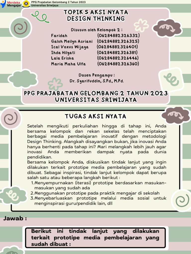 Kelompok 2 - Topik 5 Tugas Aksi Nyata - Design Thinking - PPG Prajabatan PGSD 1 Gelombang 2 ...