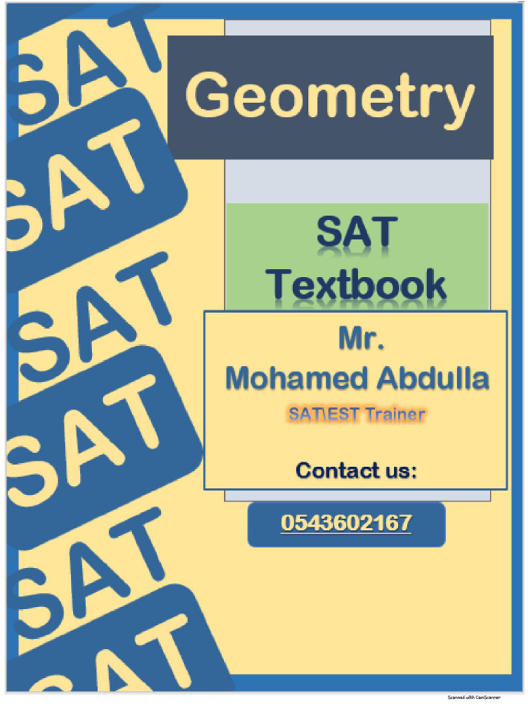 SAT Geometry Text Book (CS) by MR - Mohamed Abdulla | PDF