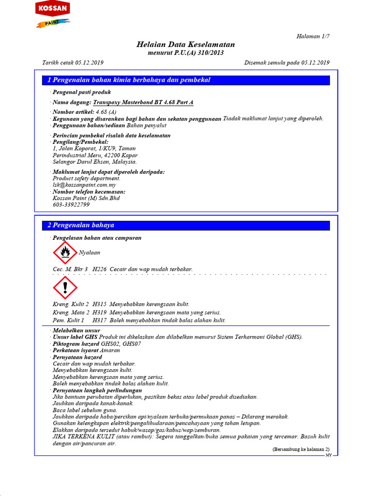 (4.68 A) Transpoxy Masterbond BT4.68 Part A (BM) | PDF