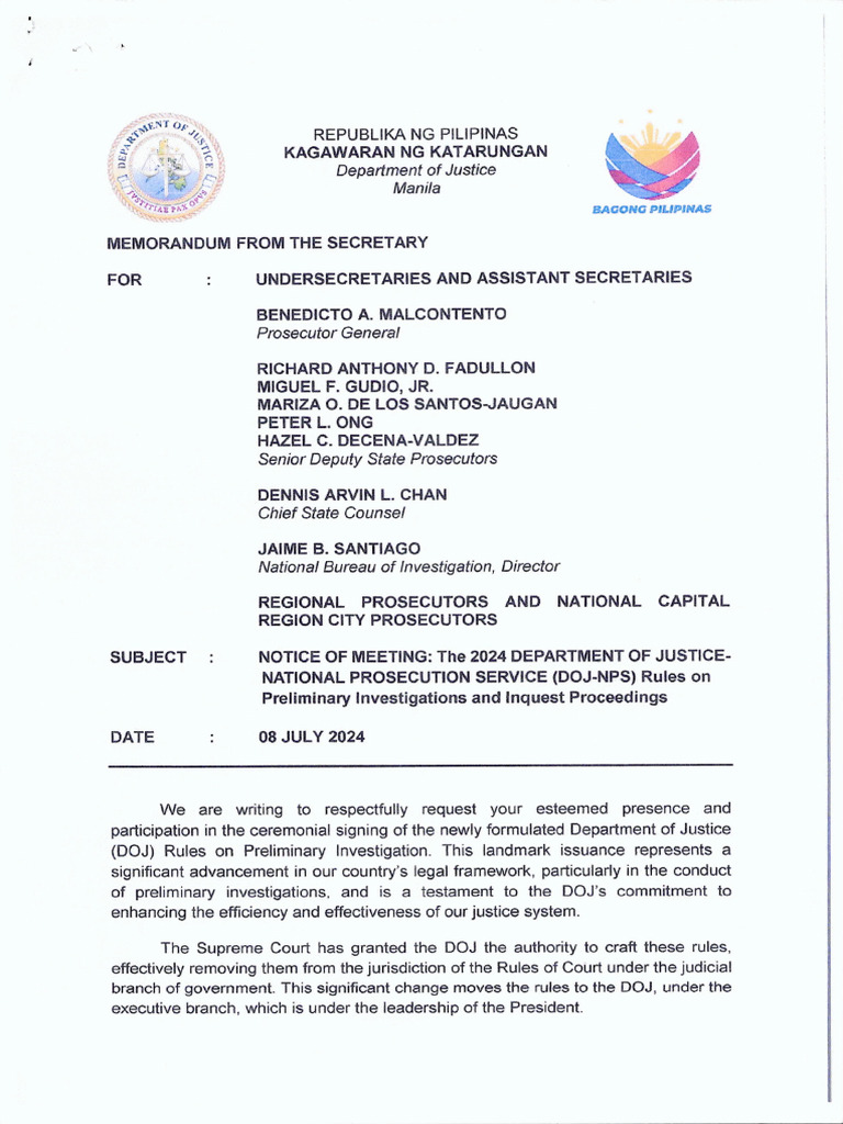 Rules On Preliminary Investigation and Inquest Proceeding | PDF