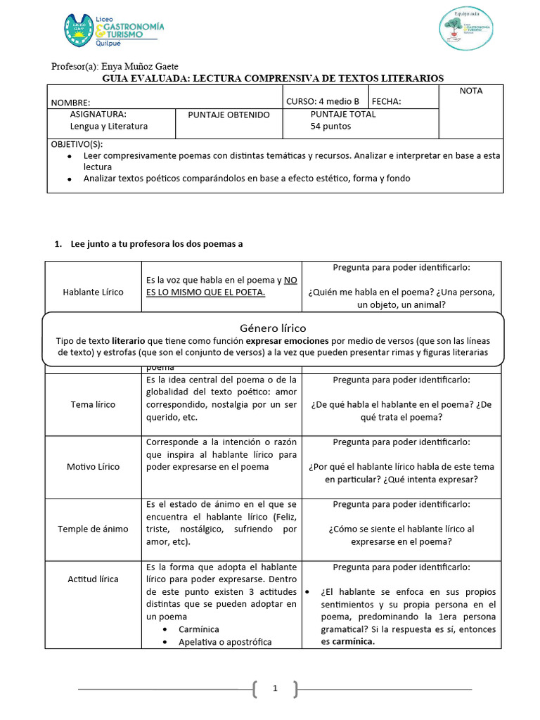 4M Guía Comprensiva de Poemas | PDF | Poesía
