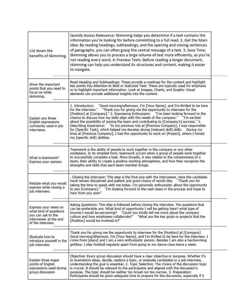 AEC00002 Suggestive Questions | PDF | Communication | Speed Reading