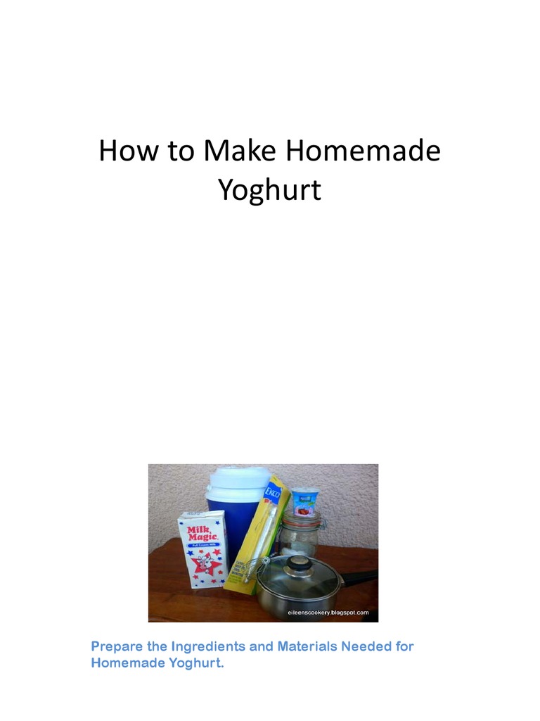 How To Make Homemade Yoghurt | PDF