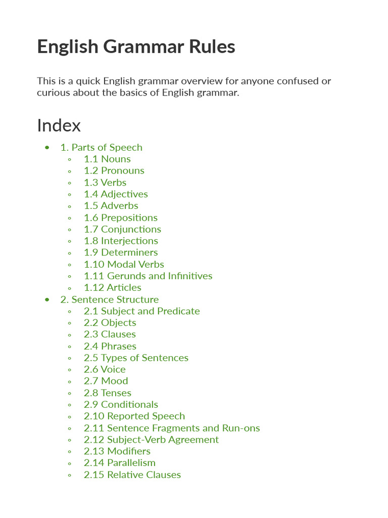 grammar-rules | PDF | Verb | English Grammar