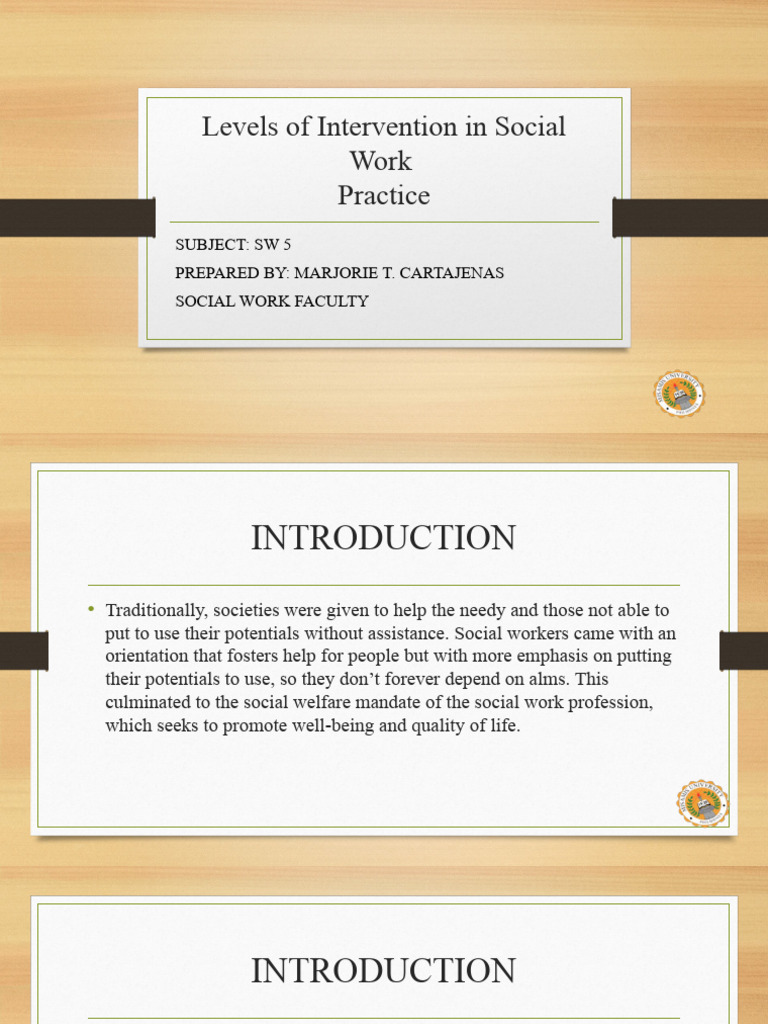 Levels of Intervention | PDF | Social Work | Community