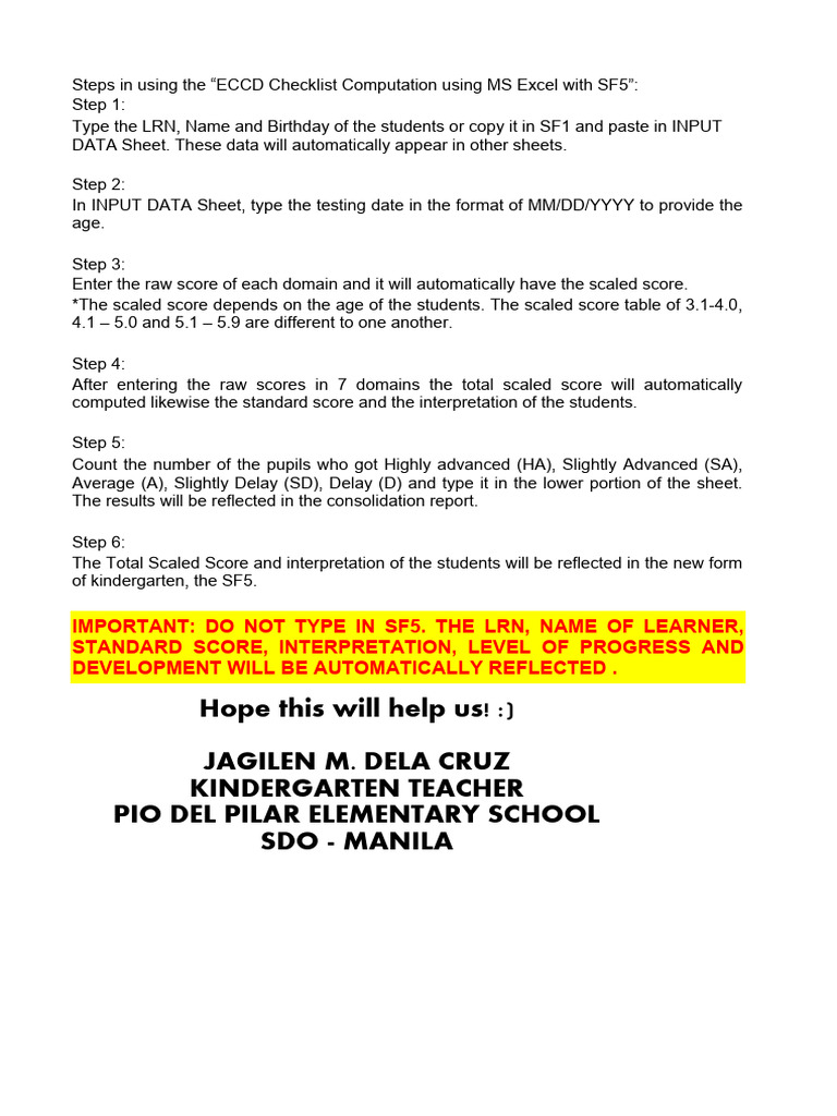 Automatic-ECCD-1 PRE | PDF | Human Life Stages | Interpersonal ...