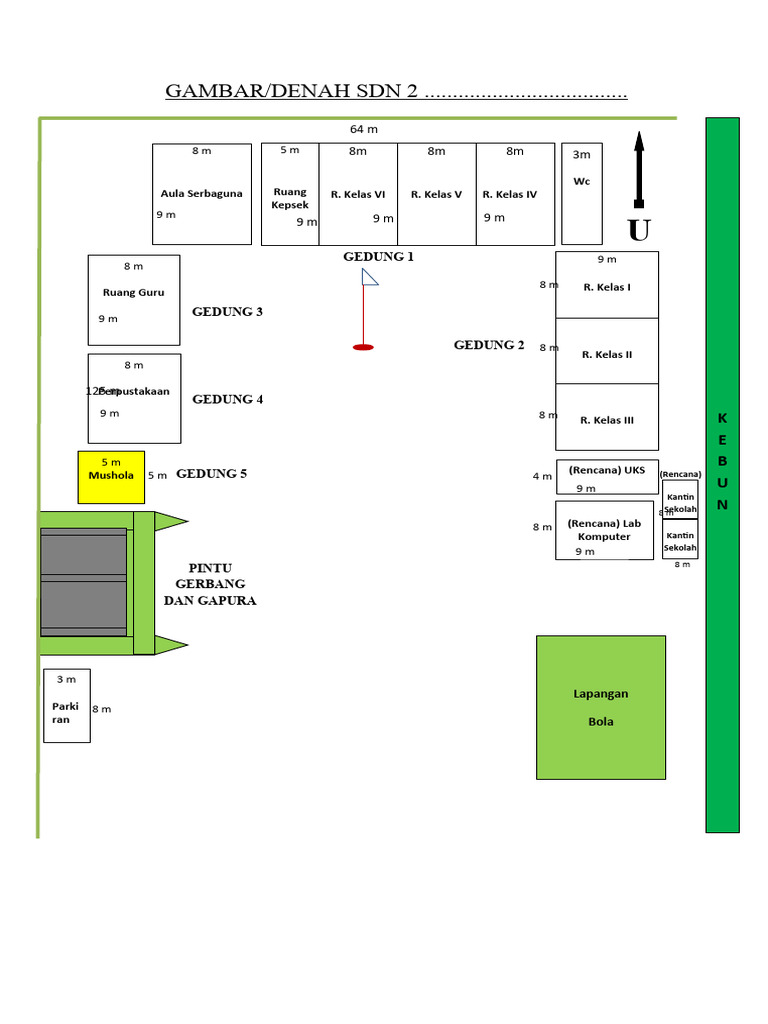 Contoh Denah Sekolah Dasar | PDF