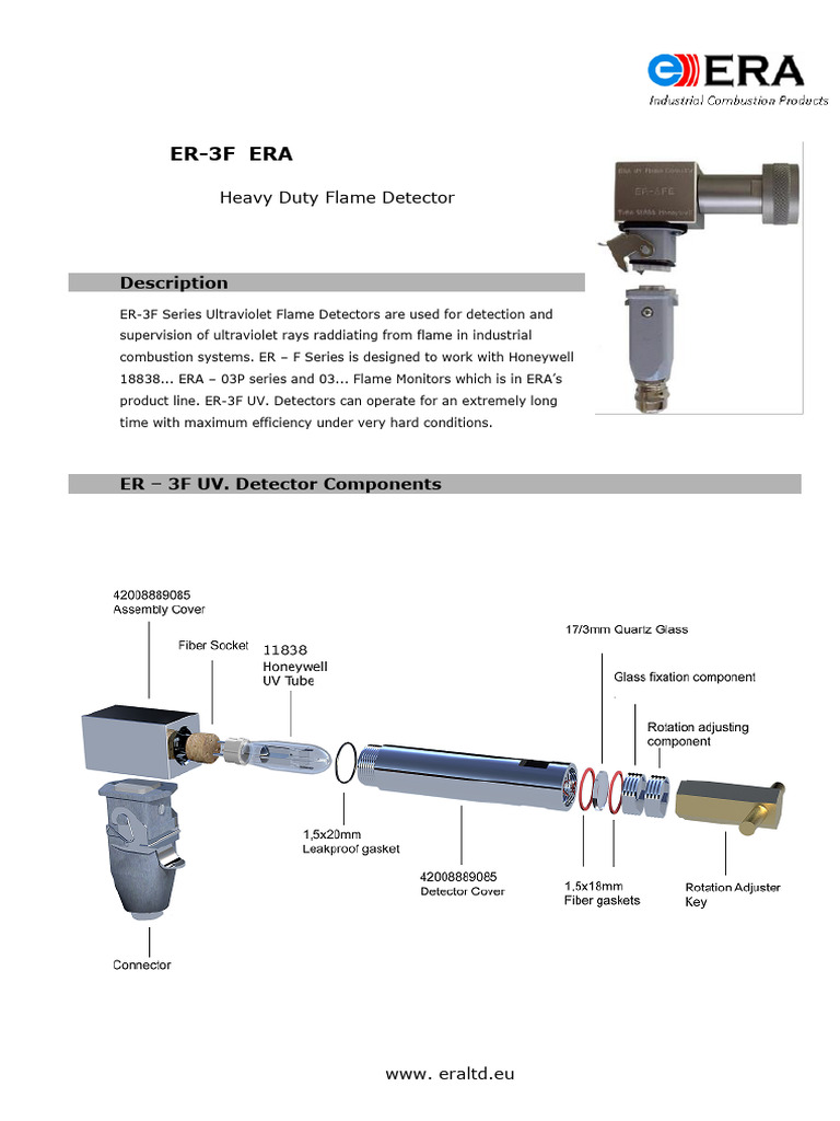 Er-3F Era: Heavy Duty Flame Detector | PDF | Ultraviolet