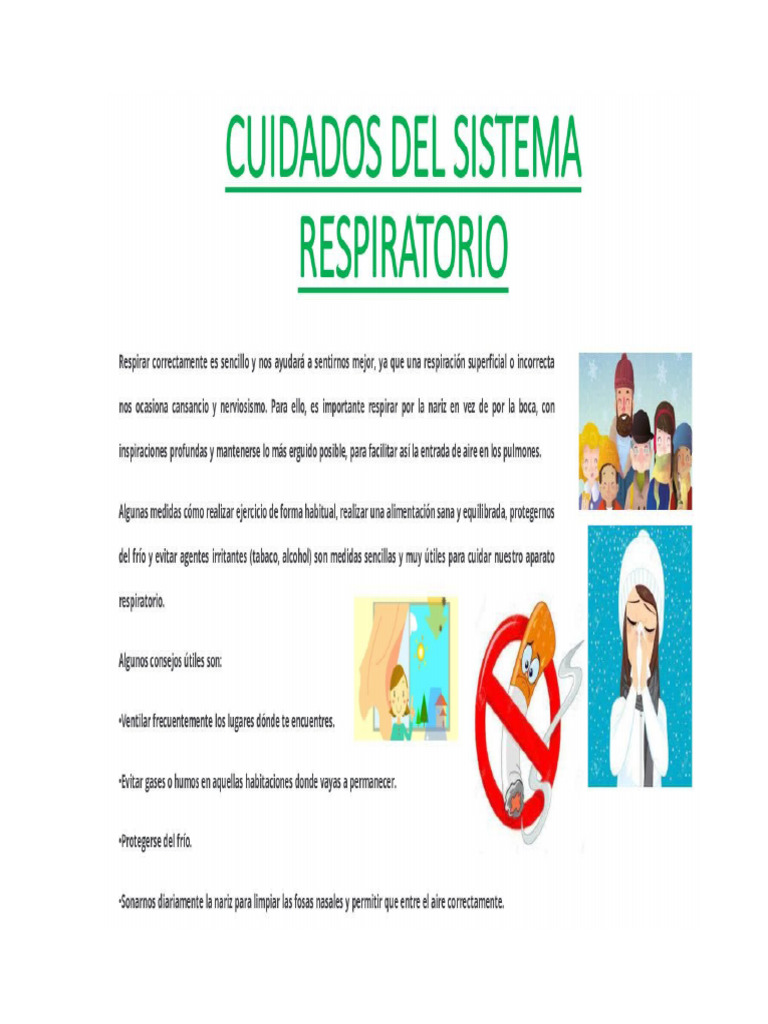 CUIDADOS DEL SISTEMA RESPIRATORIO | PDF
