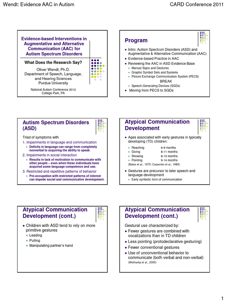 Evidence-Based Interventions in AAC For ASD | PDF | Autism Spectrum ...