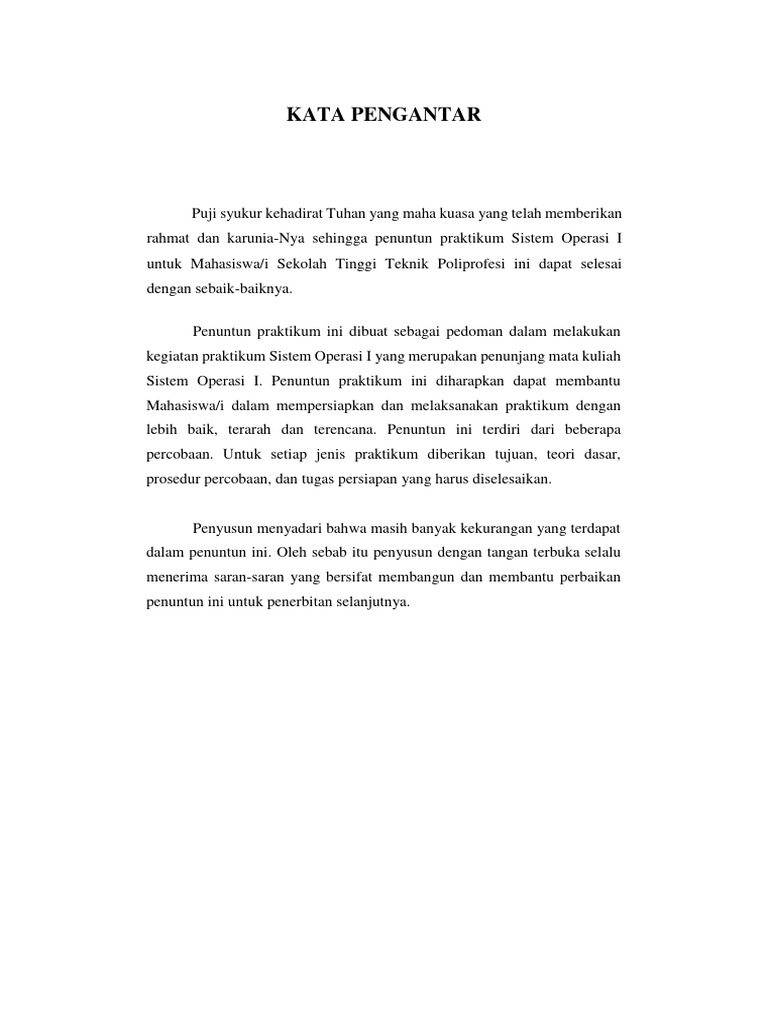 Modul Praktikum Sistem Operasi I (Bag I) | PDF | Karier & Perkembangan ... Modul Praktikum Sistem Operasi I (Bag I) | PDF | Karier & Perkembangan ...