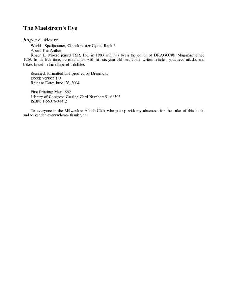 The Maelstrom - Roger E. Moore - 21204 | PDF | Elf (Dungeons & Dragons)