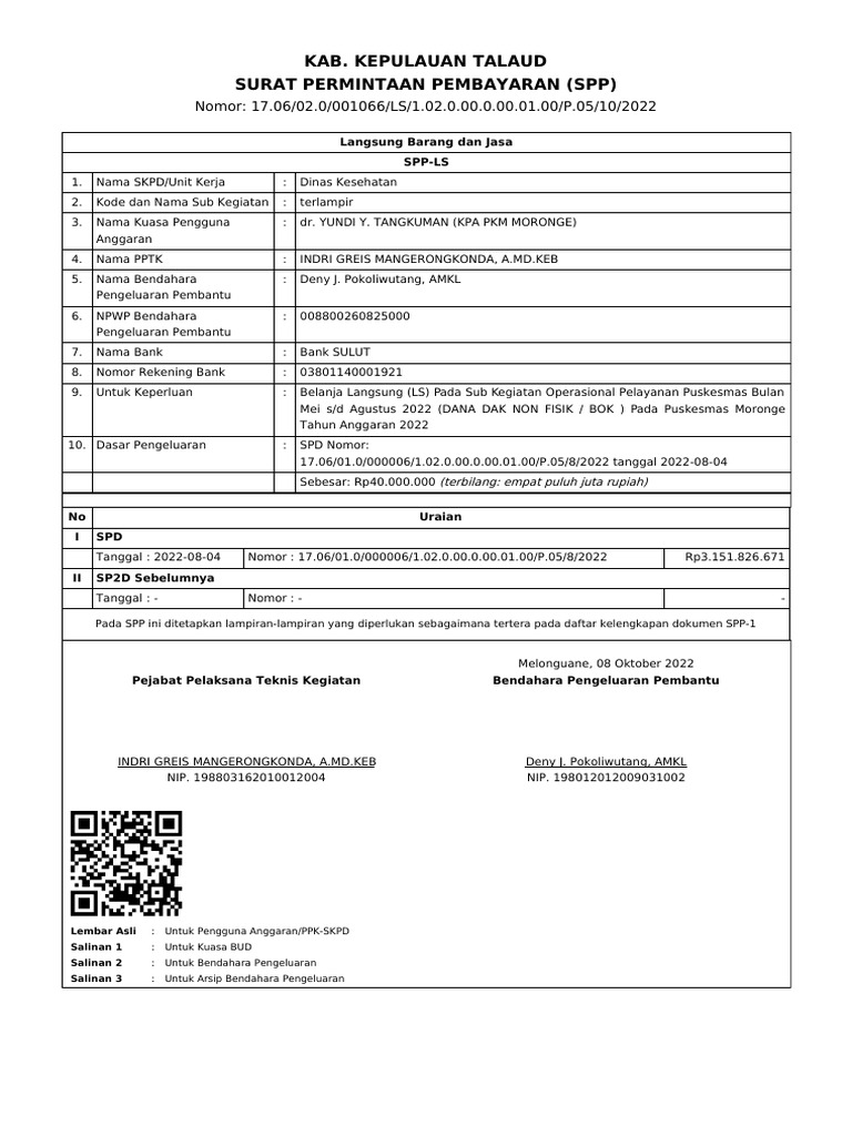 SPP Gaji Promkes Bulan Mei SD Agustus | PDF | Bisnis | Teknologi & Rekayasa