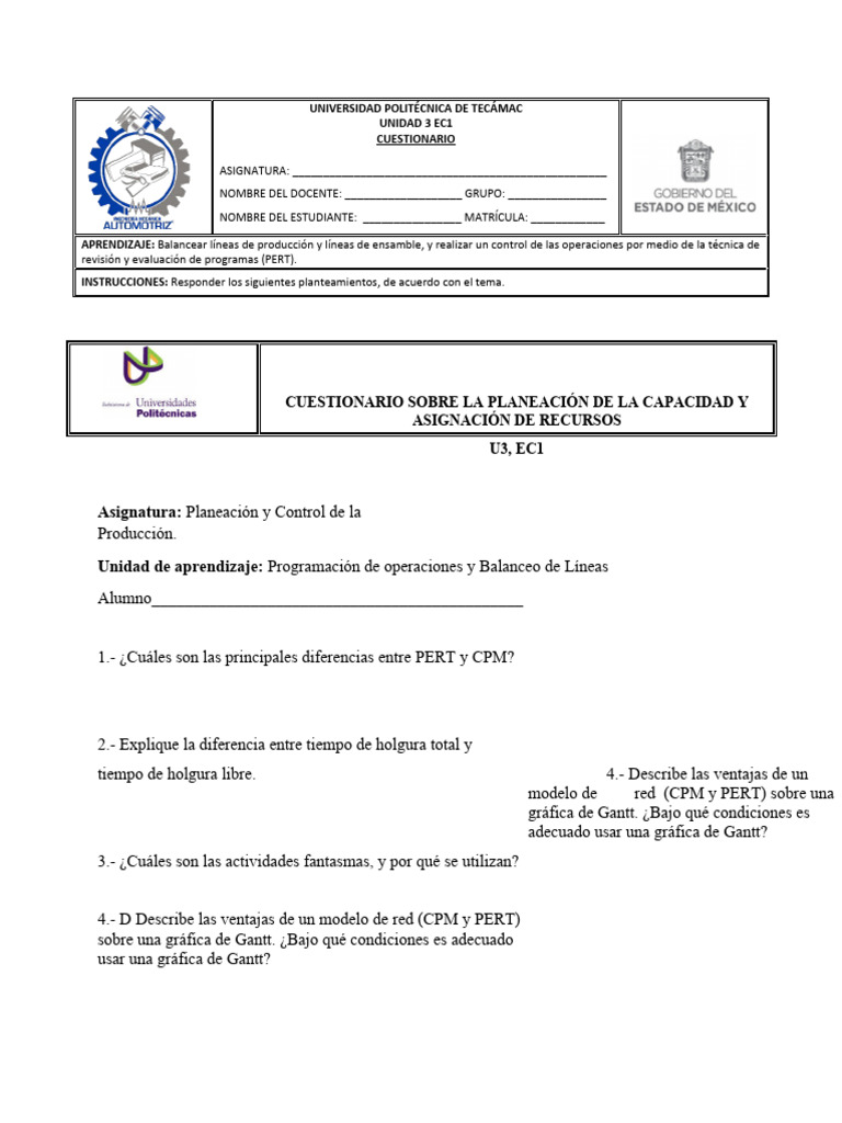 U3 Ec1 Cuestionario 1 | PDF