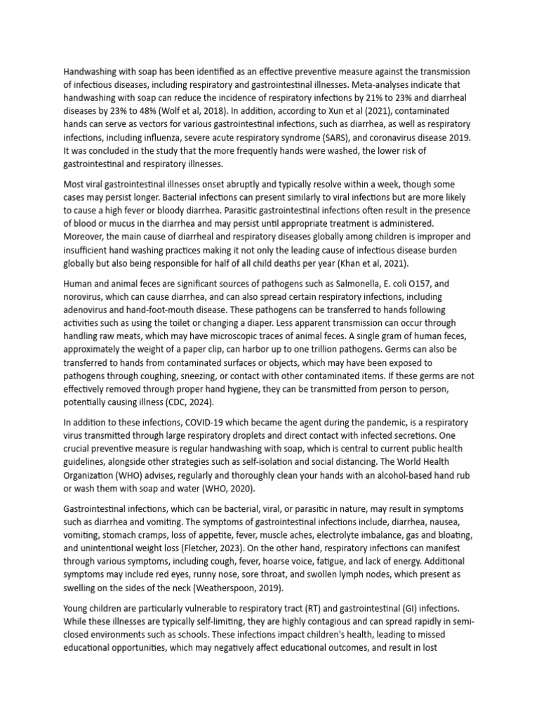 RRL On Health Conditions | PDF | Infection | Hand Washing