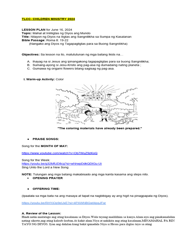 LESSON PLAN June 16 2024 | PDF