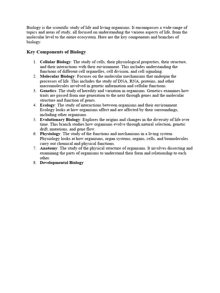 Explanation Biology | PDF
