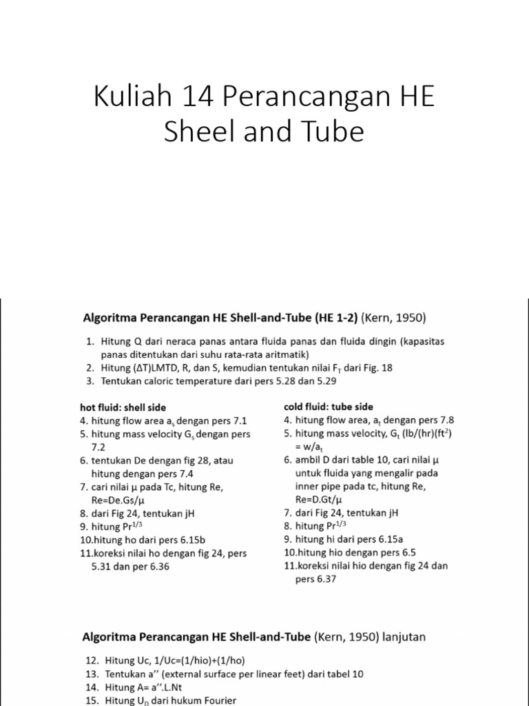 Kuliah 14 Perancangan HE | PDF