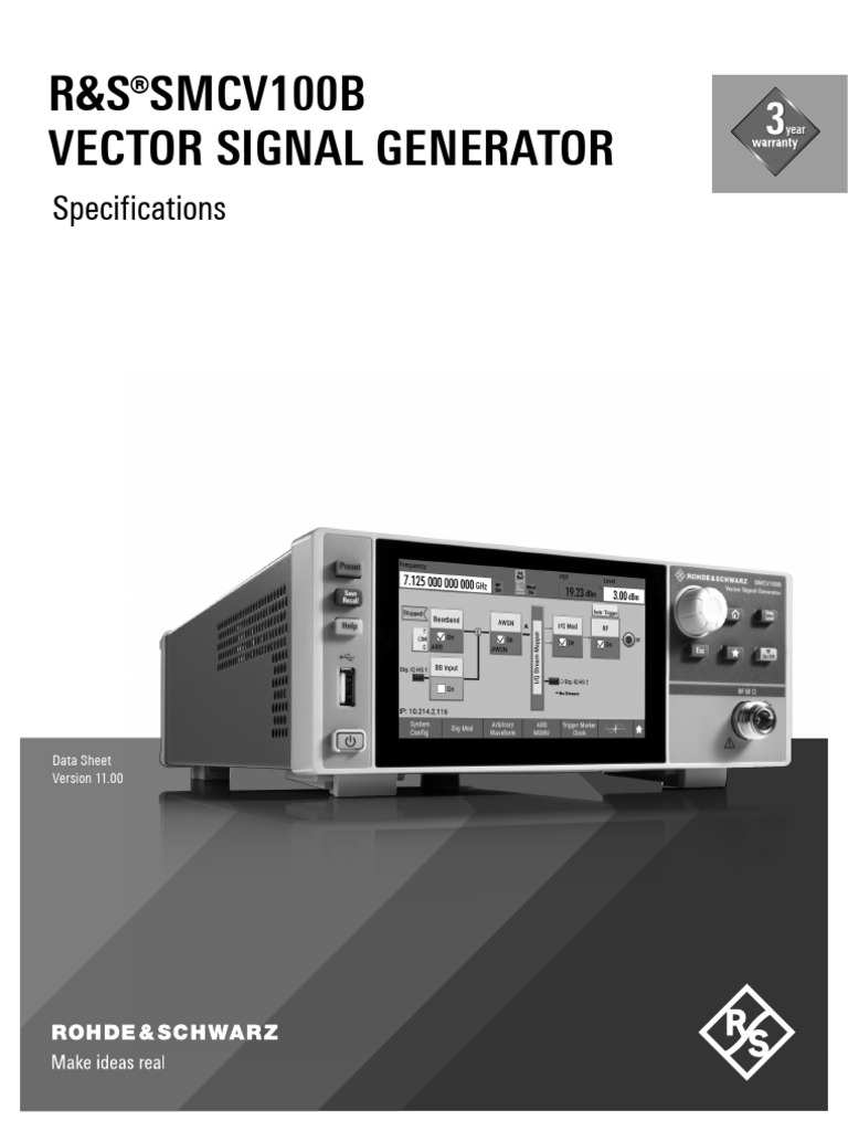 SMCV100B Dat-Sw 3608-0627-22 v1100 | PDF | Modulation | Sampling ...