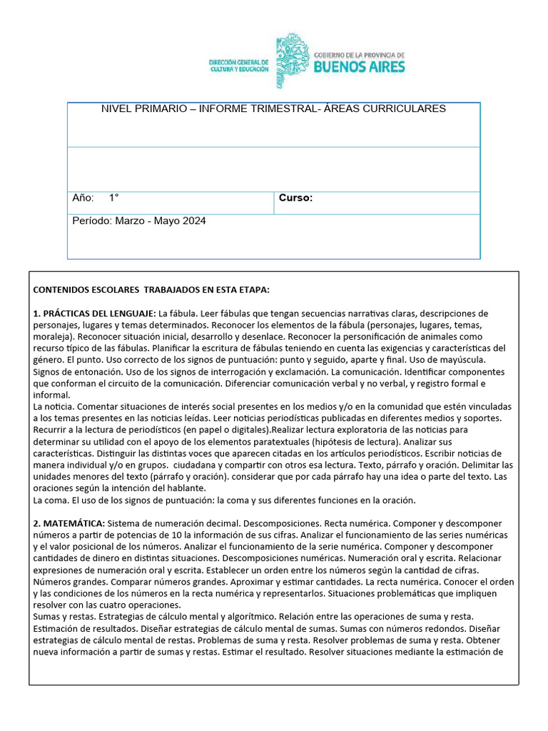 Informe Cualitativo Boletin Curricular 2024 | PDF | Puntuación | Coma Informe Cualitativo Boletin Curricular 2024 | PDF | Puntuación | Coma