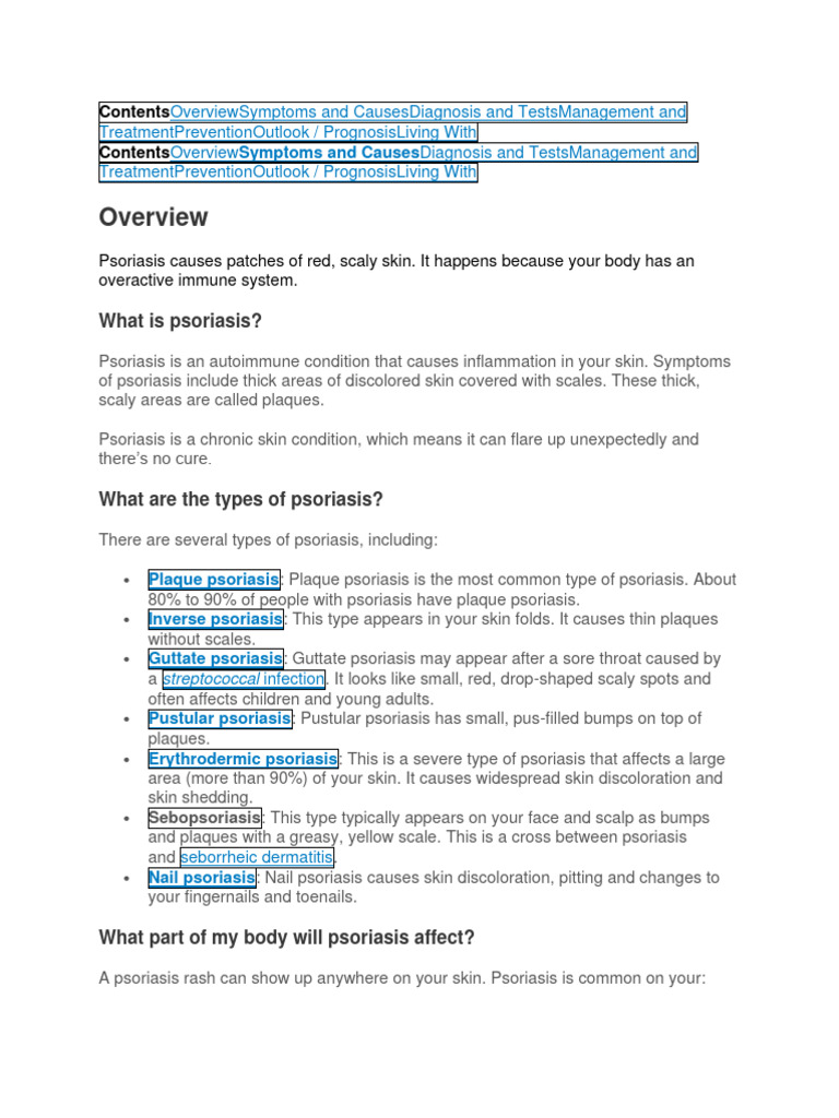 Understanding Plaque Psoriasis | PDF | Psoriasis | Arthritis