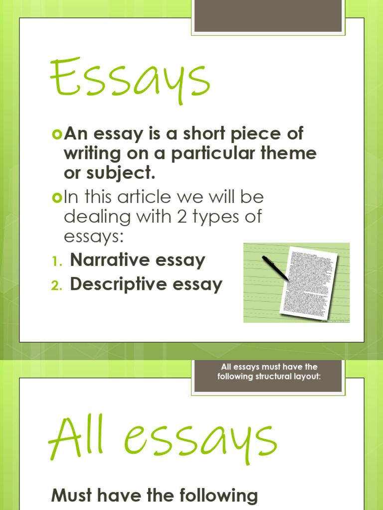 Narrative Vs Descriptive Writing | PDF | Essays | Narrative