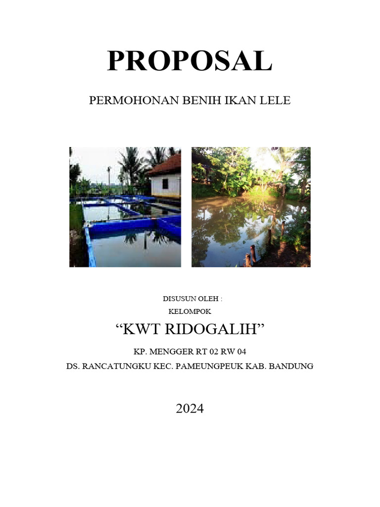 Proposal Lele KWT Ridogalih | PDF
