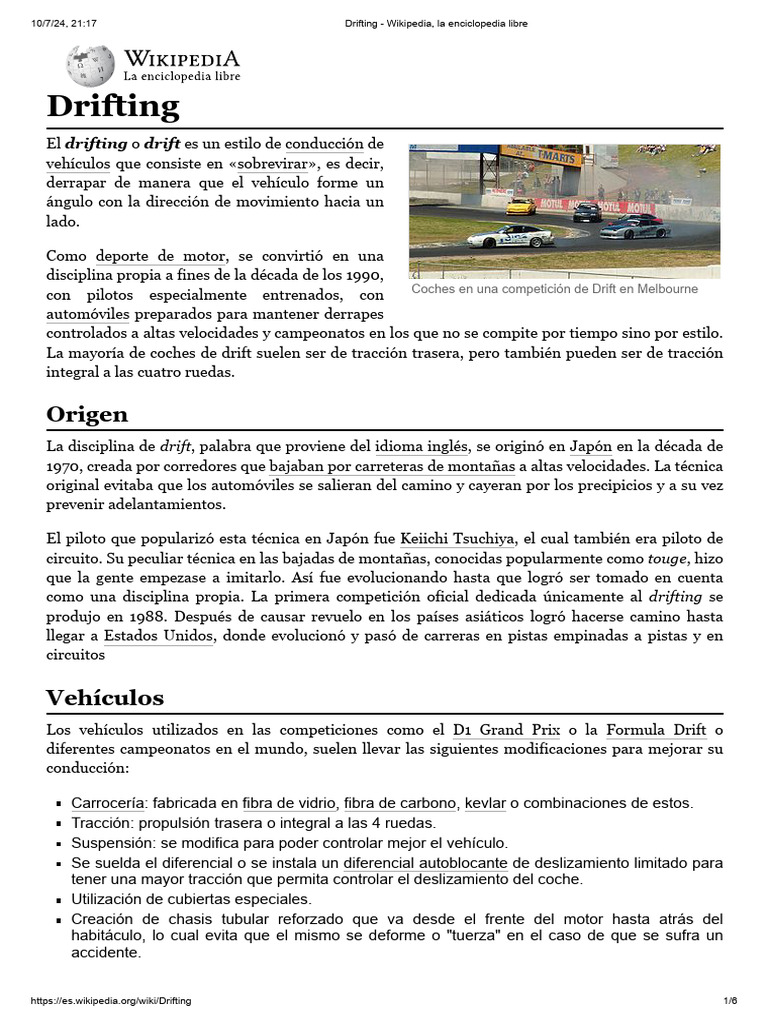 Drifting | PDF | Vehículo de motor | Vehículos