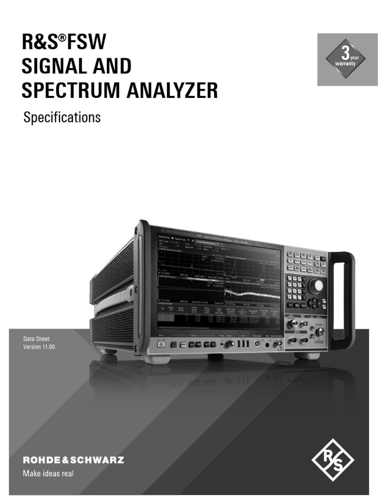 3 FSW50 Specification | PDF | Bandwidth (Signal Processing) | Hertz
